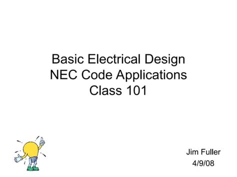 Basic Electrical Design Class Nec Code 101ppt