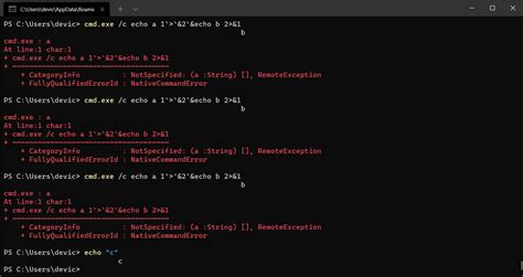 Stdout Powershell Error Message In Console Is Being Wrongly Indented