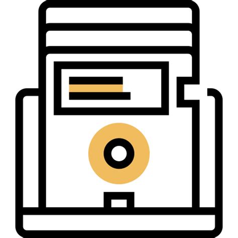 Floppy Disk Meticulous Yellow Shadow Icon