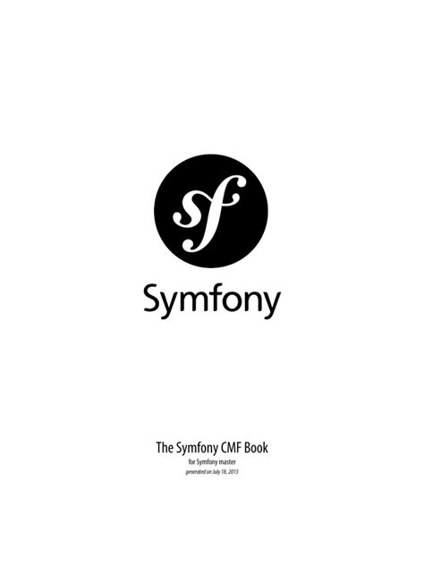 Symfony Cmf Master Pdf Php Menu