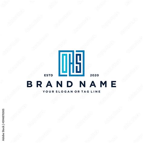 Letter Ohs Square Logo Design Vector Stock Vector Adobe Stock