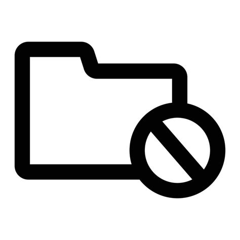 Folder Disable Vector Icon Which Is Suitable For Commercial Work And Easily Modify Or Edit It