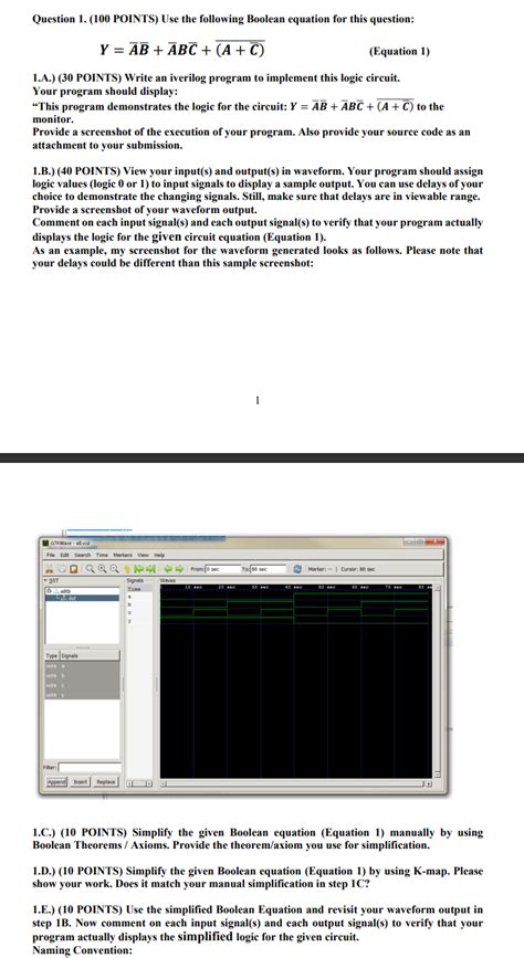 Question 1 100 Points Use The Following Boolean
