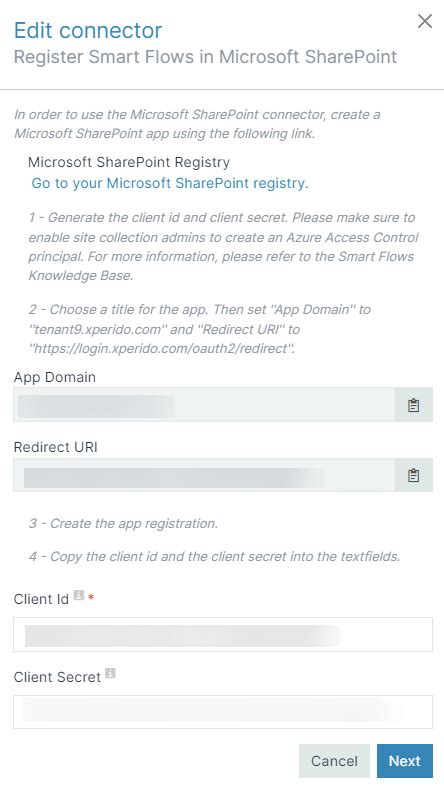 Creating A Microsoft Sharepoint Connector
