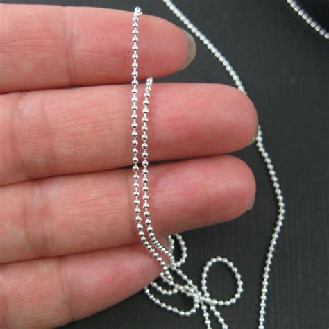 Sterling Silver Chain Bulk Ball Chain 12mm Beaded Chain