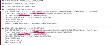 Asterisk Making Sip Call Immediately Get 403 After Ringing Stack
