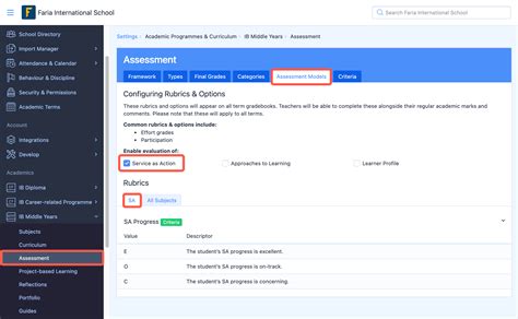 Configuring Sa Worksheets Settings Managebac