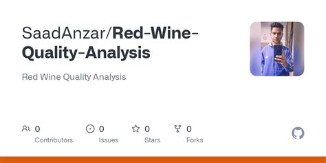 github saadanzar red wine quality analysis red wine quality analysis