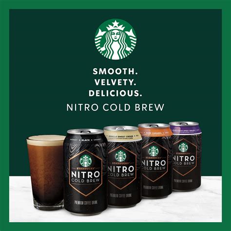 Starbucks Nitro Cold Brew Coffee Dark Cocoa Sweet Cream