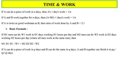 time and work short tricks examples