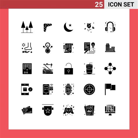 Set Of 25 Modern Ui Icons Symbols Signs For Valentine Love Weapon Flower Night Editable Vector