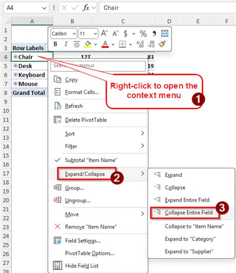 How To Collapse All Rows In A Pivot Table In Excel Excel Insider