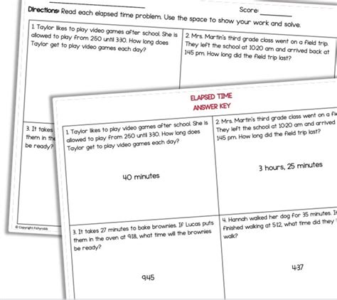 Elapsed Time Word Problems Task Cards And Assessment Made By Teachers