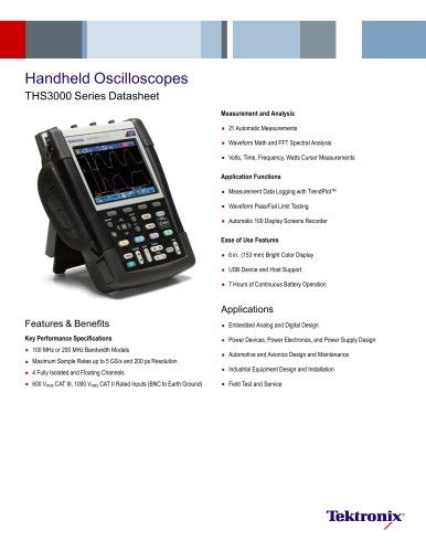 Tous Les Catalogues Et Fiches Techniques Pdf Tektronix