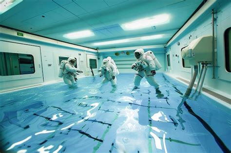 Premium Ai Image Zero Gravity Training Facility Astronauts In A