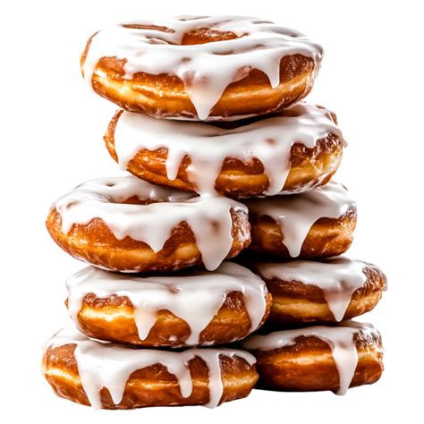 Delicious Stack Of Glazed Donuts With Creamy Icing On Top 59215094 Png