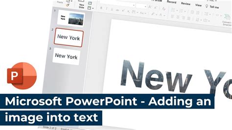 Microsoft Powerpoint Adding An Image Into Text Youtube