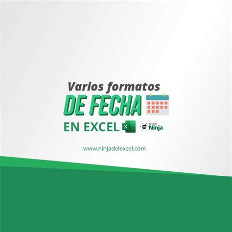 Varios Formatos De Fecha En Excel Ninja Del Excel
