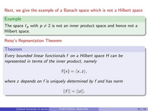 Some Fundamental Theorems In Banach Spaces And Hilbert Spaces Pdf