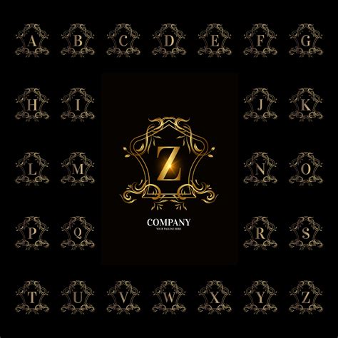 Collection Initial Alphabet With Luxury Ornament Floral Frame 6126040