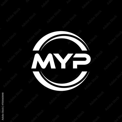 Myp Letter Logo Design With Black Background In Illustrator Vector Logo Modern Alphabet Font