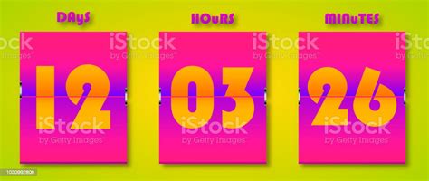 countdown web site flat template digital clock timer stock illustration download image now