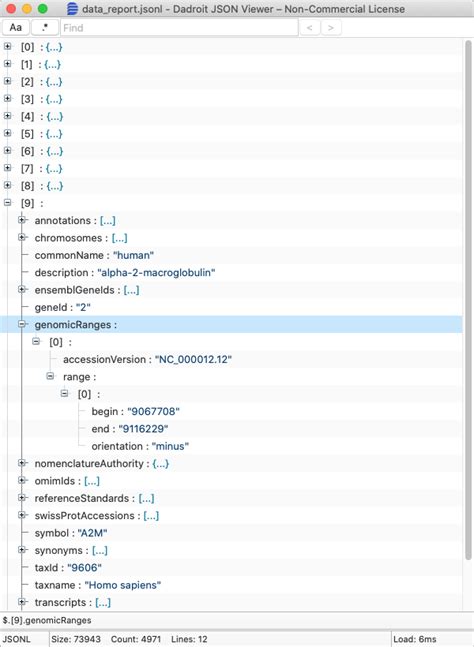 Working With Json Lines Data Reports