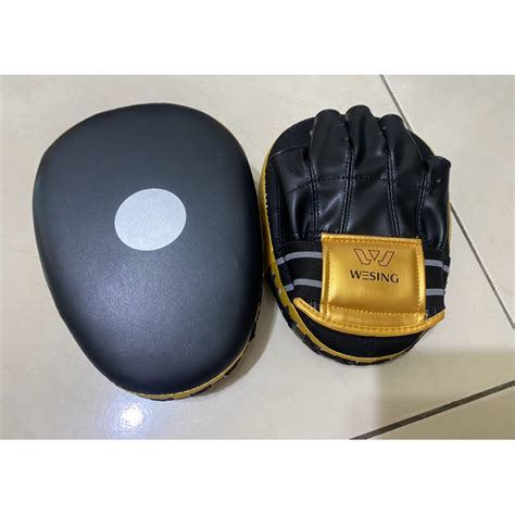 【大帥格鬥】boxing 拳擊手靶 拳腿適用 金色 一組2個 散打泰拳踢拳擊格鬥運動 蝦皮購物