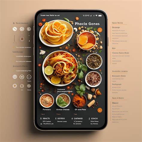 Premium Ai Image Mobile App Design Of Food And Beverage Recipe Sharing App Design Vibrant And