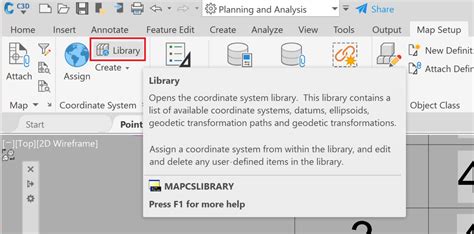 Map3d Coordinate Library Menu Not Opening Autodesk Community
