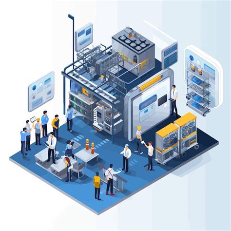Premium Vector Factory Technology Illustration