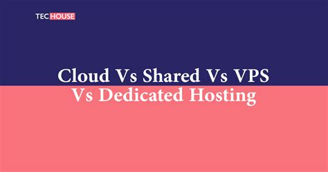 Cloud Vs Shared Vs VPS Vs Dedicated Hosting TECHOUSE