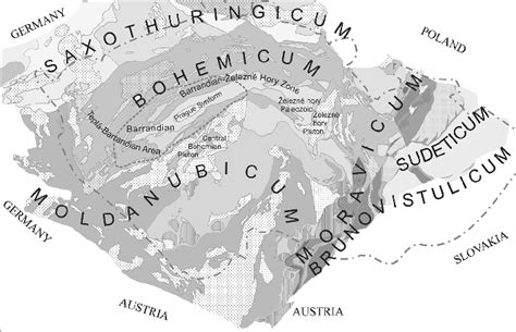 Location Of The Prague Synform In The Bohemian Massif Download