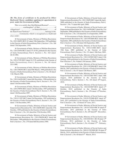 Fillable Online Upsc Gov OBC BCertificateb And Annexure Format UPSC Upsc Gov Fax Email Print