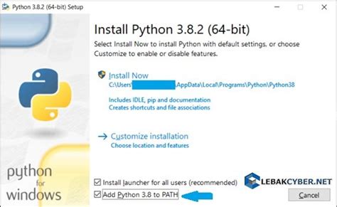 instalasi python lebak cyber