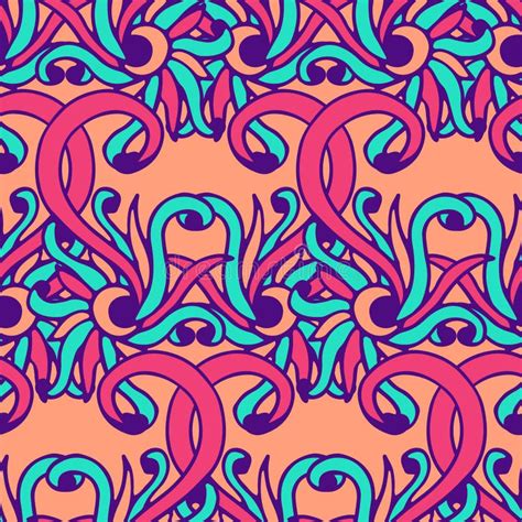 Abstract Vector Seamless Pattern With Ink Spots Background With Black Brush Strokes Stock