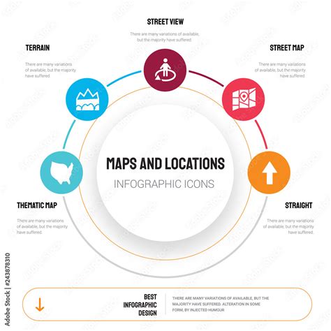 Abstract Infographics Of Maps And Locations Template Thematic Map