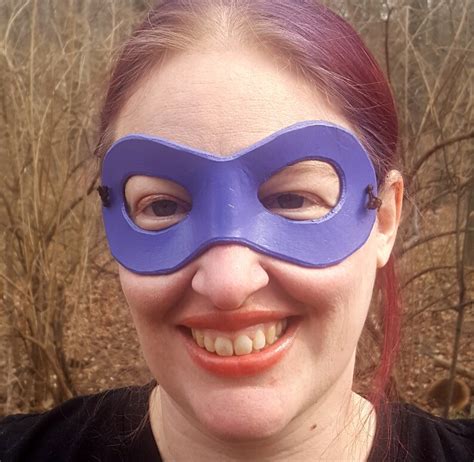 Purple Domino Mask Round Edged Molded Leather Mask Etsy