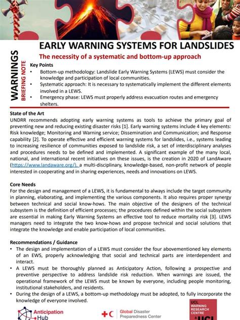 Early Warning Systems For Landslides The Necessity Of A Systematic And