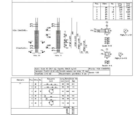 Elevation And Section Detail Of Reinforcement In Column Layout Files