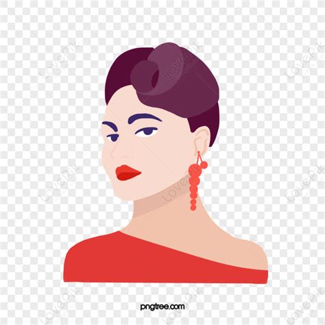 만화 일러스트 곱슬 복고풍 트렌드 여자 아바타 치료 응용 Png 일러스트 무료 다운로드 Lovepik