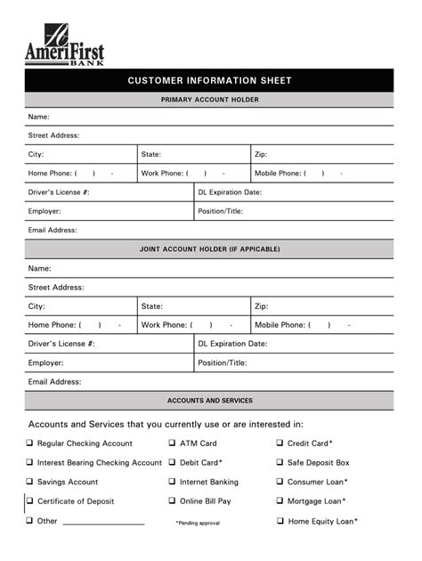 Customer Information Sheet Fill Out And Sign Online Dochub