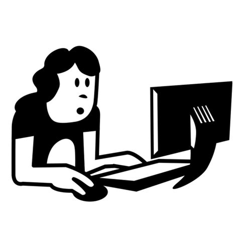 Vector Clip Art Of Female Office Computer User Icon Public Domain Vectors