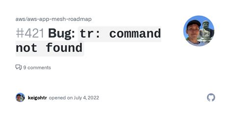 Bug `tr Command Not Found` · Issue 421 · Awsaws App Mesh Roadmap · Github