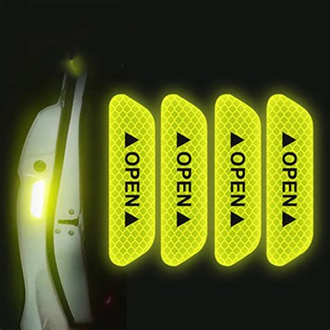 자동차 도어 스티커 범용 테이프 안전 경고 마크 Open 고반사 테이프 자동차 운전 안전 반사 스트립 리뷰보쌈