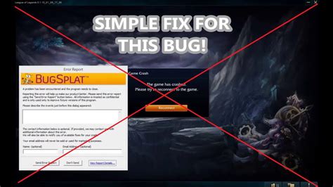 How To Fix League Of Legends Bugsplat Crashes YouTube
