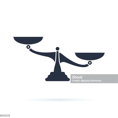 비늘 평면 디자인 흰색 바탕에 벡터 일러스트 레이 션 천칭 자리 균형 벡터 아이콘입니다 무게 기호입니다 개념 비교 분석 저울에 대한 스톡 벡터 아트 및 기타 이미지 Istock