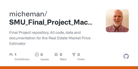 Github Michemansmufinalprojectmachinelearning Final Project Repository All Code Data