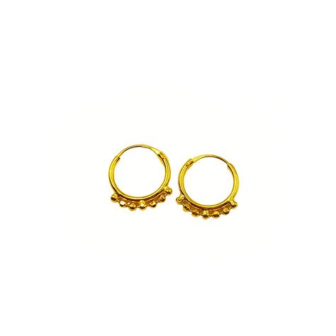 916 Gold Ball Hoop Earrings Marina Goldsmith