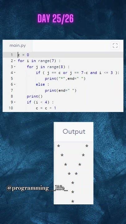 Day 25 26 Printing Alphabets Star Pattern In Python Python